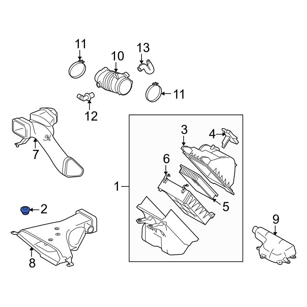 Lexus OE 9048018006 - Air Filter Housing Grommet