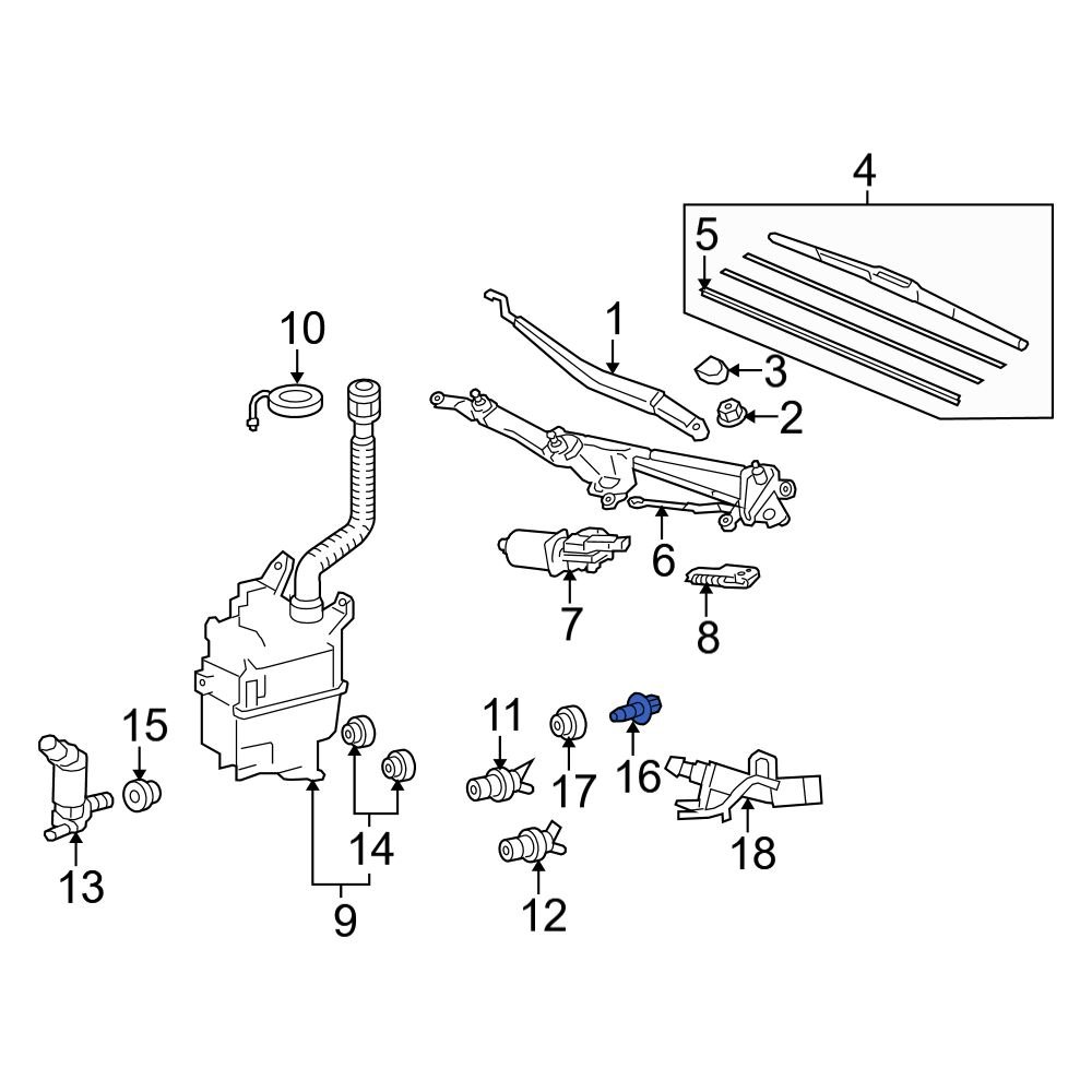 Lexus OE 85397AA040 - Washer Fluid Level Sensor