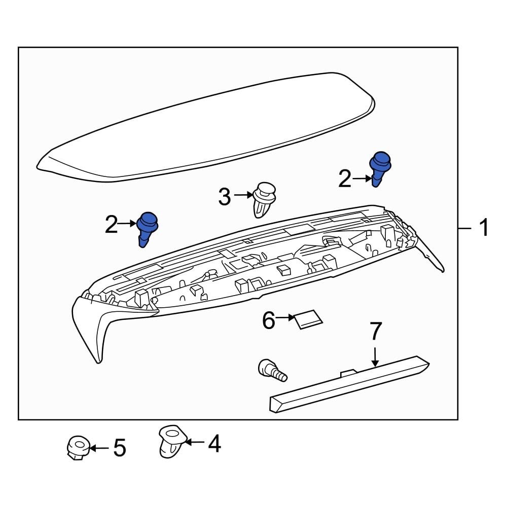 Lexus OE 9024906132 - Rear Spoiler Clip