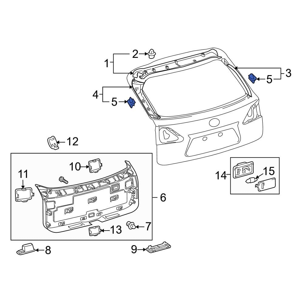 Lexus OE 9046709204 - Outer Liftgate Trim Panel Clip