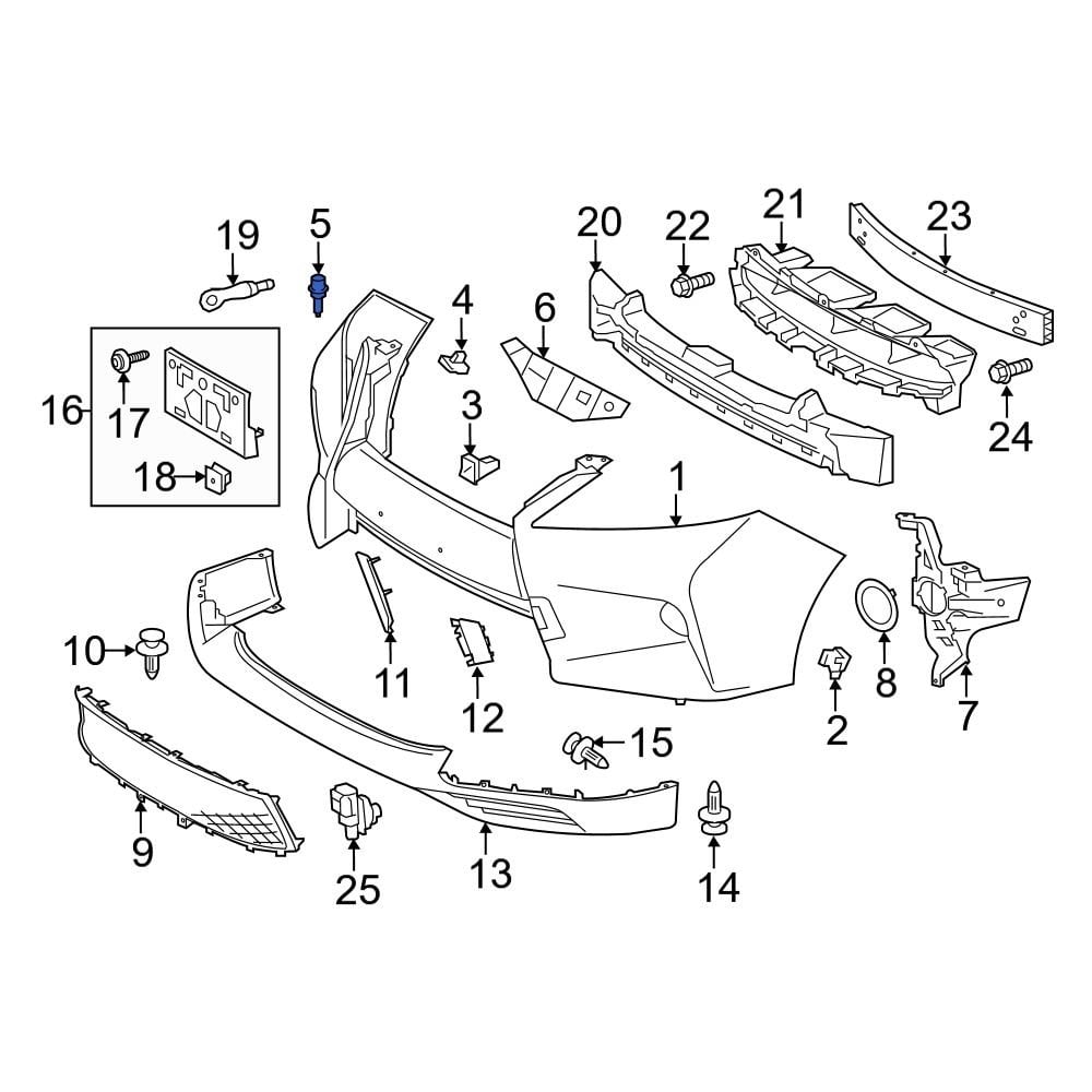 Lexus OE 533840R040 - Front Hood Stop Buffer