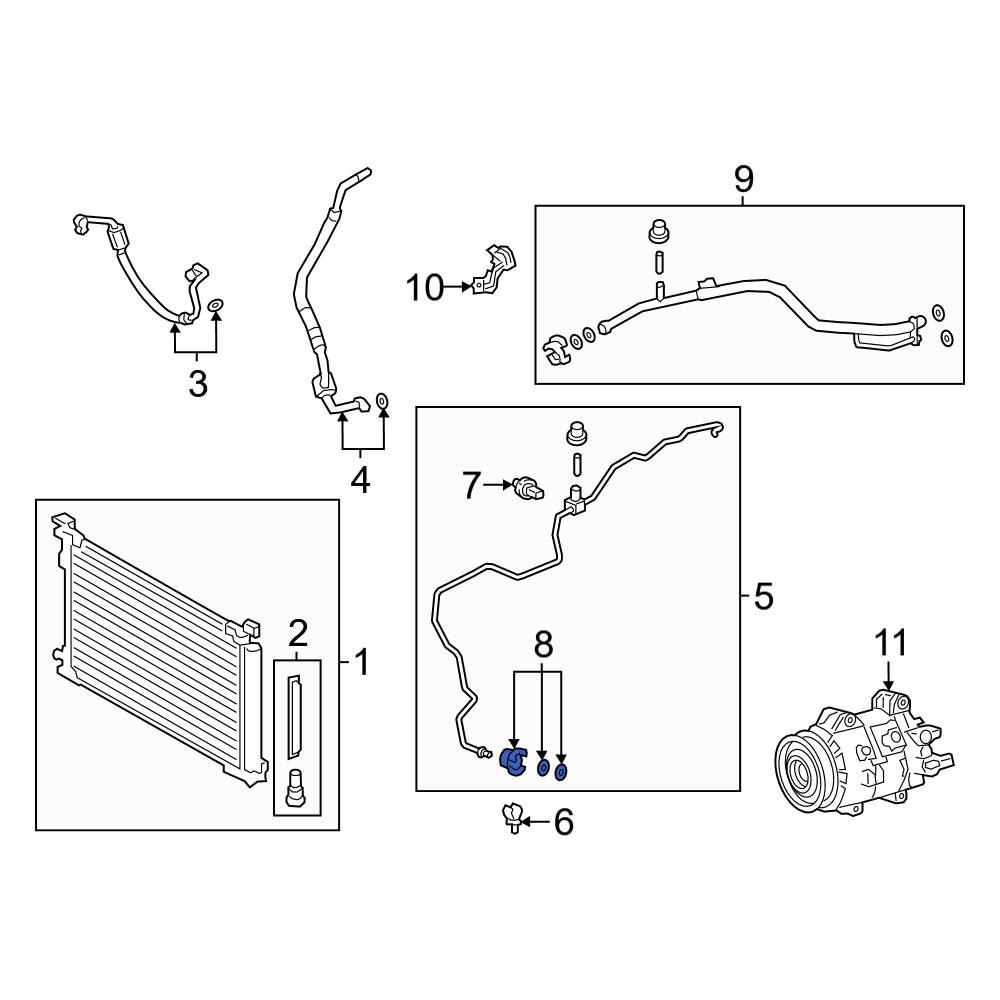 Lexus OE 887181E150 - A/C Refrigerant Line Clamp
