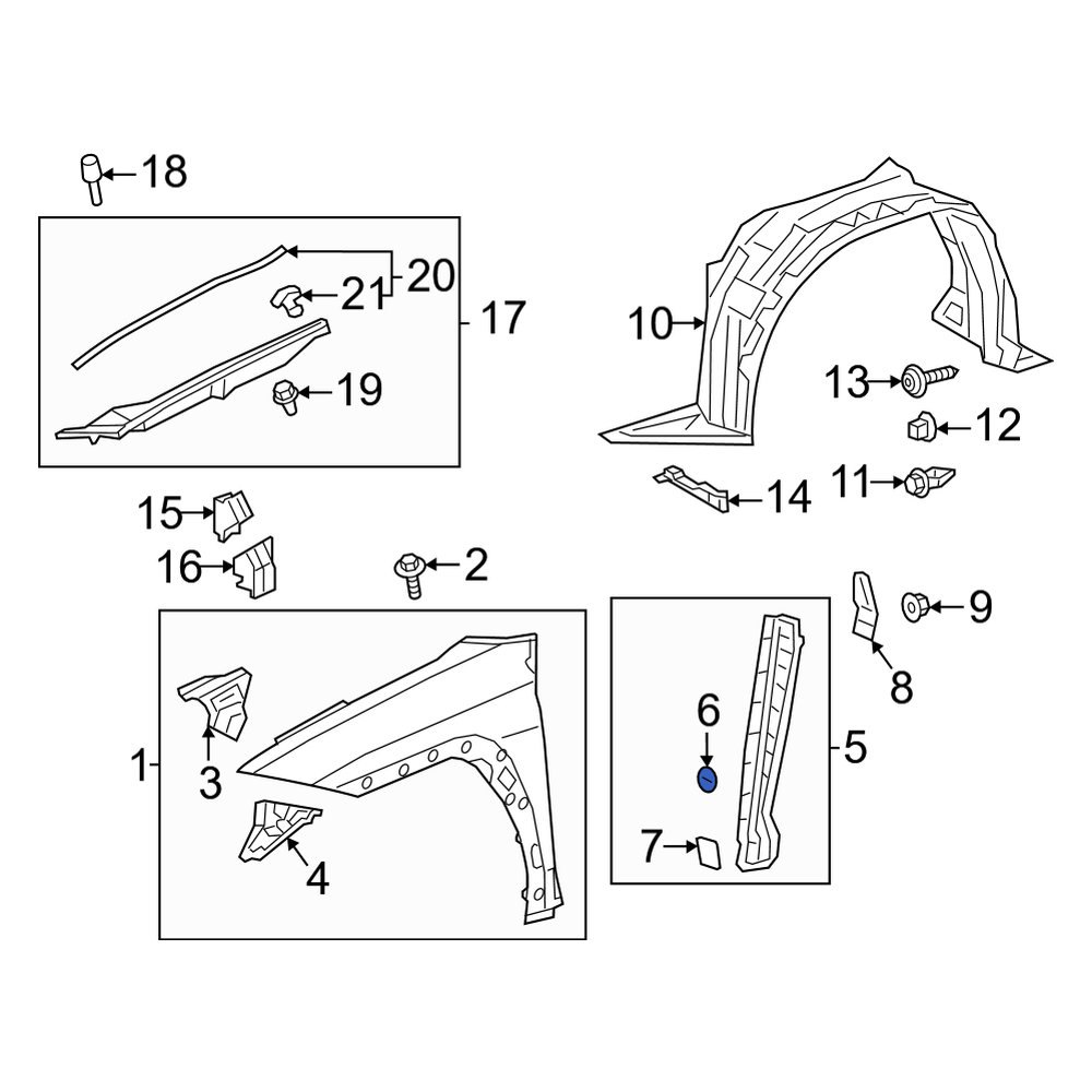 Lexus OE 5385747011 - Fender Insulator Clip