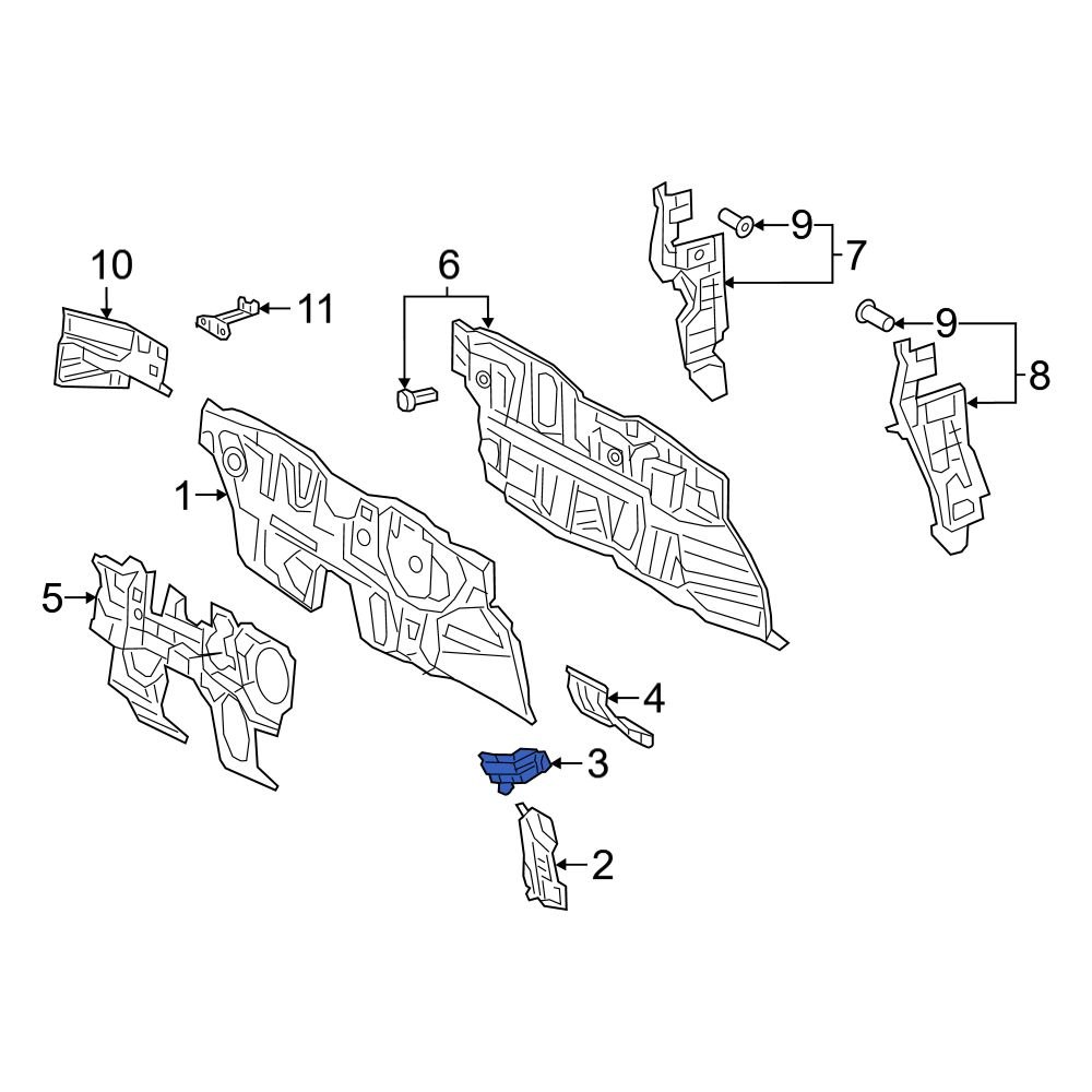 Lexus OE 5513802180 - Left Upper Dashboard Panel Brace