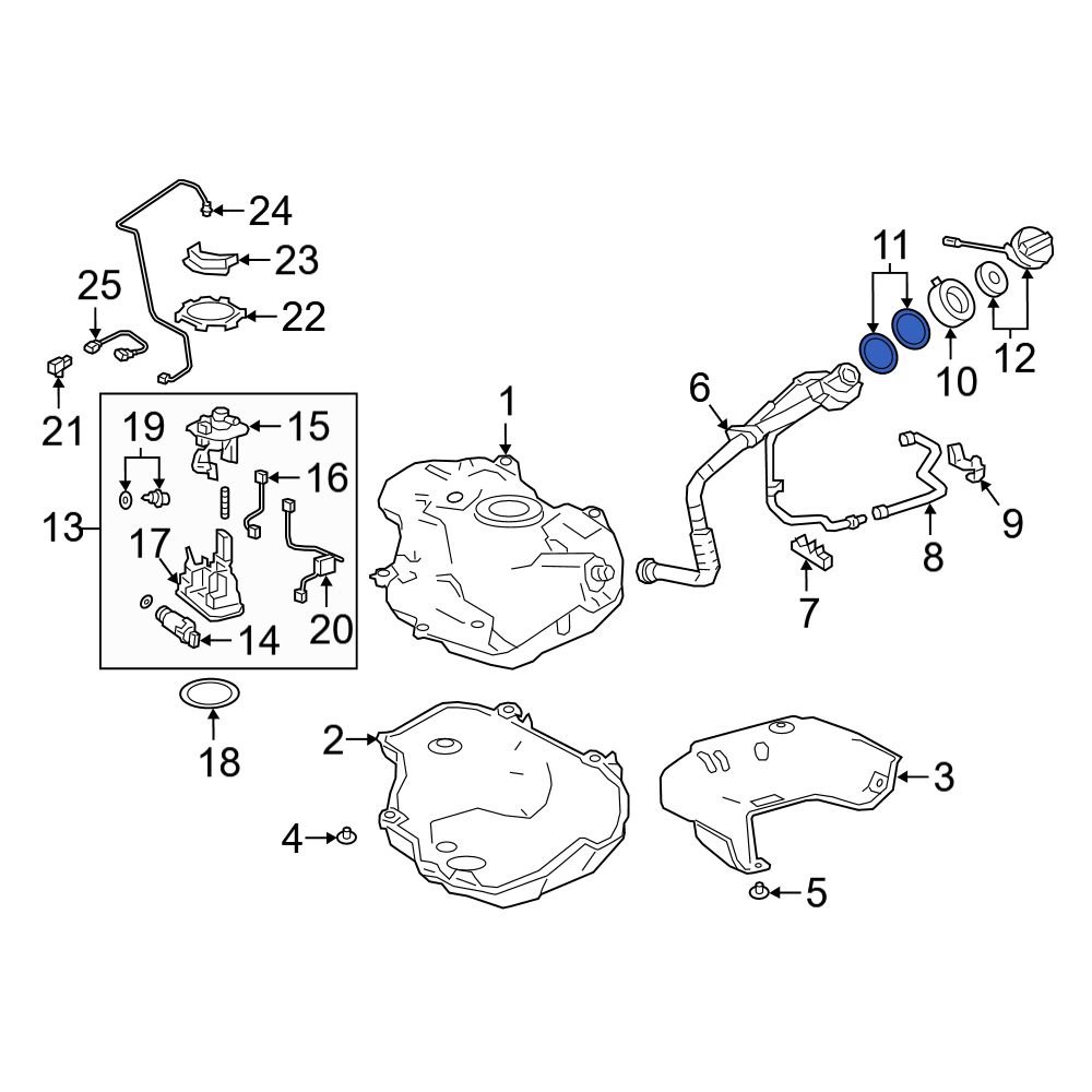 Lexus OE 7739102040 - Inner Fuel Filler Housing Retaining Ring