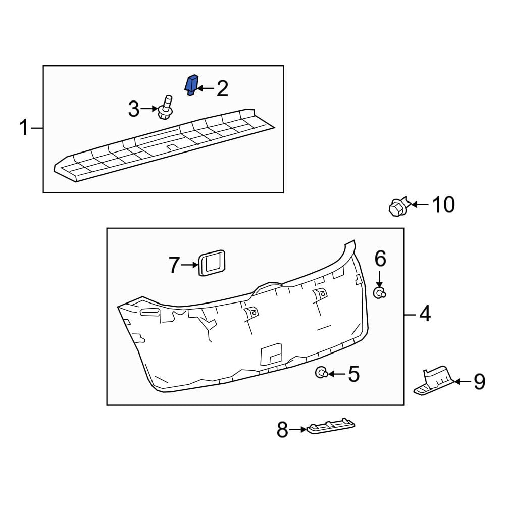 Lexus OE 9046705172 - Interior Rear View Mirror Cover Clip