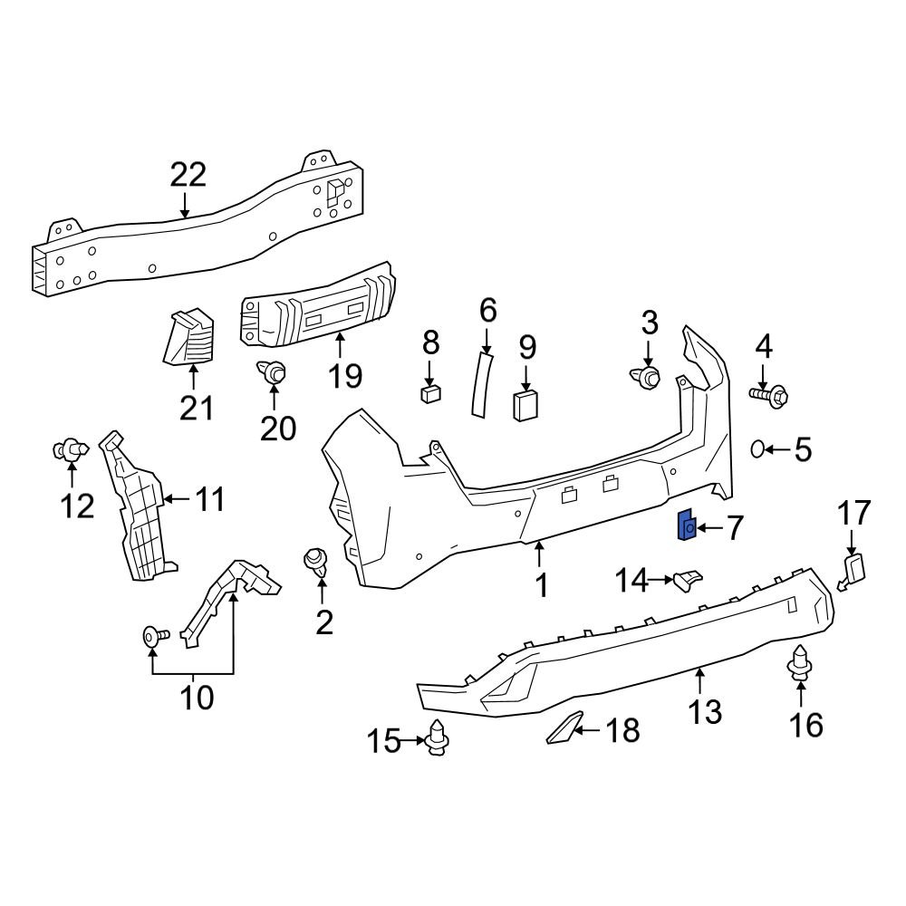 Lexus OE 9017906349 - Rear Spoiler Nut