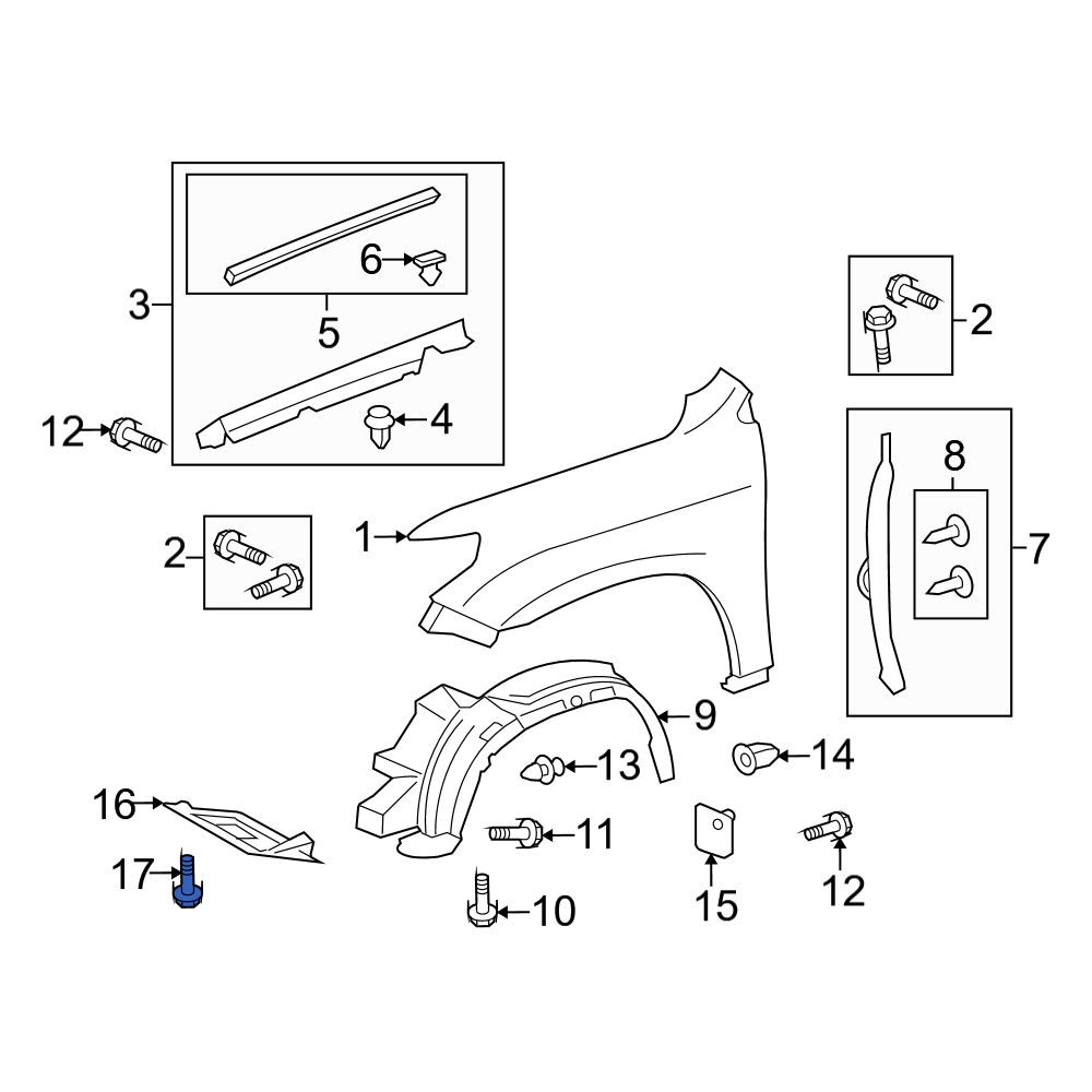 Lexus OE 9010906375 - Grille Bolt