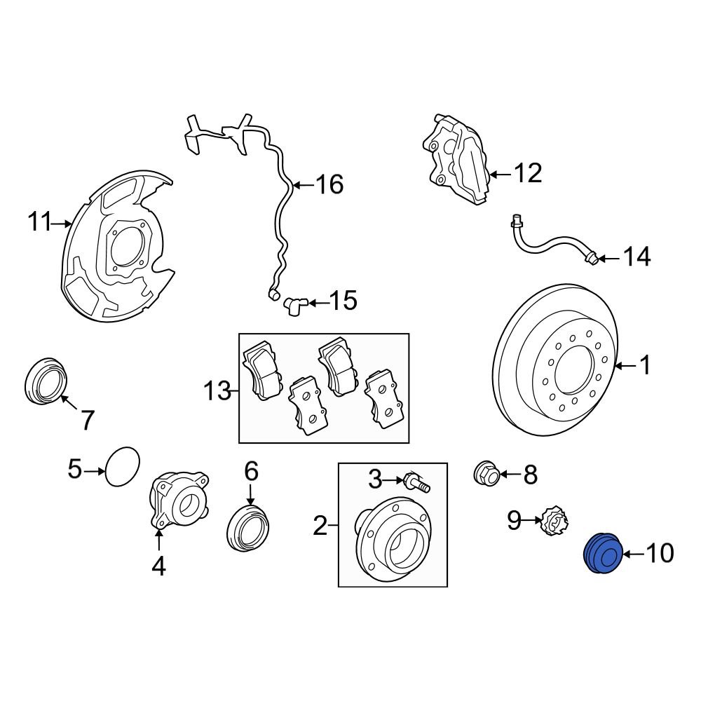 Lexus OE 4351434020 - Front Wheel Bearing Dust Cap