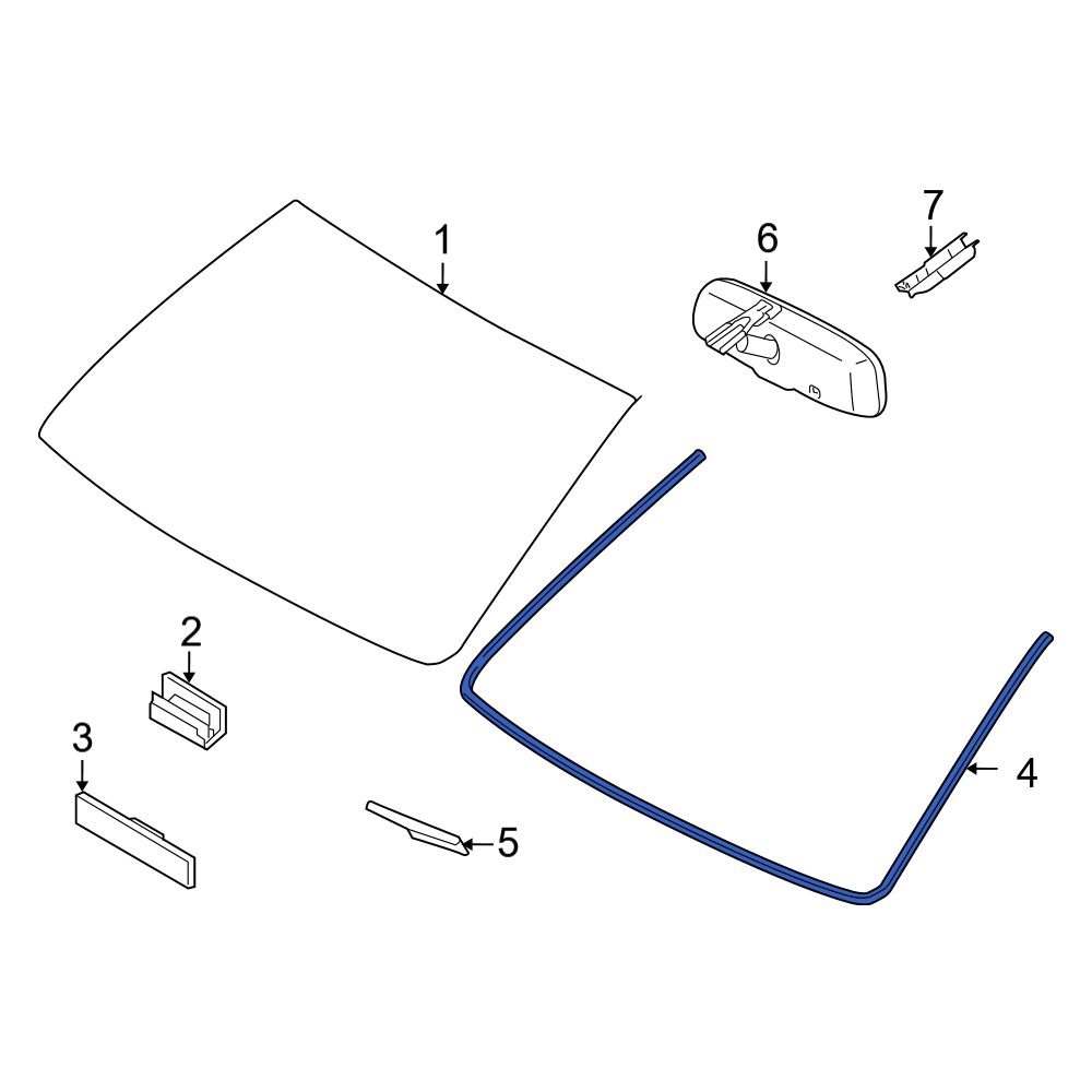 Lexus OE 5611764010 - Windshield Seal