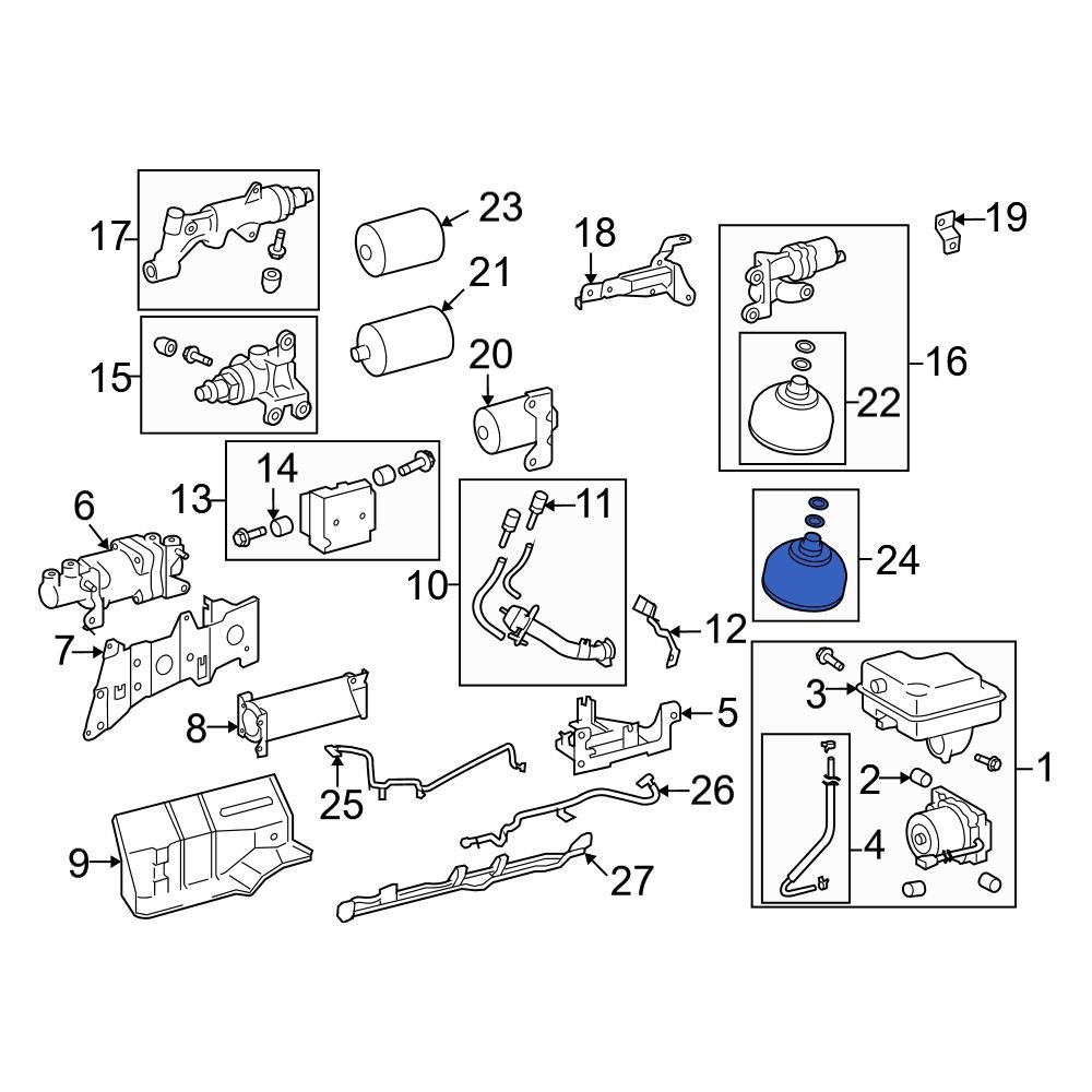 Lexus OE 4914160020 - Rear Suspension Self-Leveling Unit Accumulator