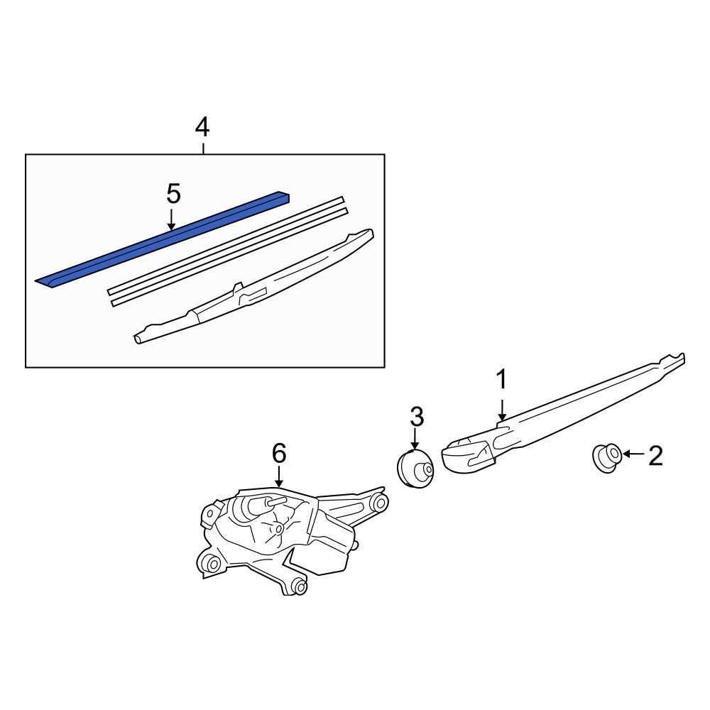 Lexus OE 8521442040 - Rear Wiper Blade Refill Set