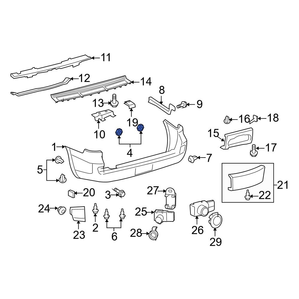 Lexus OE 5235660050 - Bumper Cover Grommet