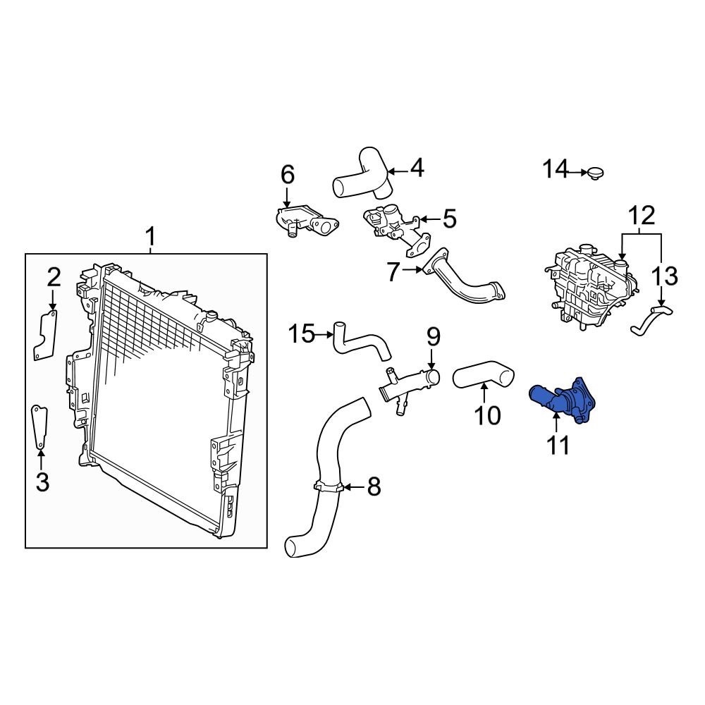 Lexus OE 1603170010 - Engine Coolant Inlet Flange