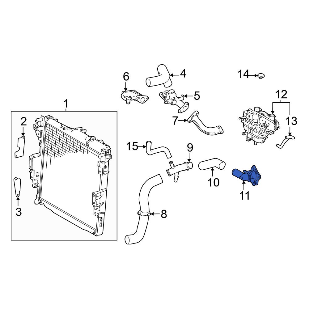 Lexus OE 1603170010 - Engine Coolant Inlet Flange