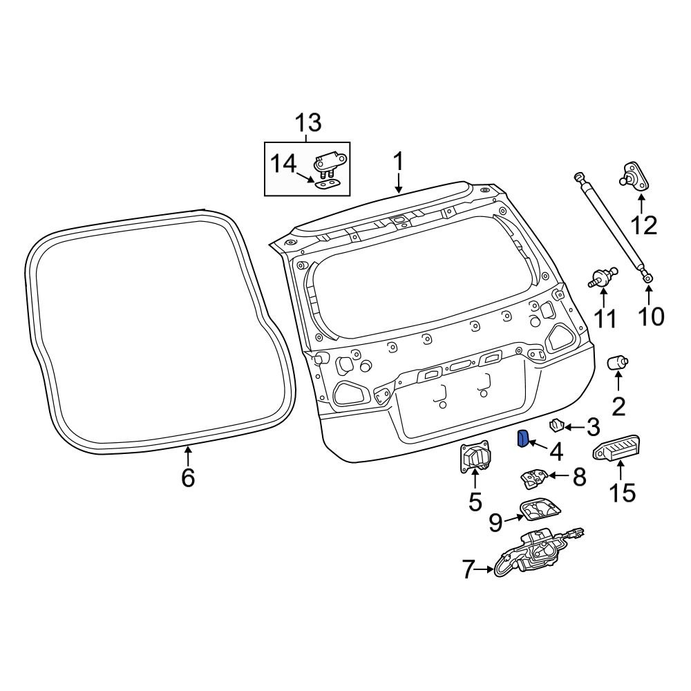 Lexus OE 7512930010 - Rear Deck Lid Stop Buffer