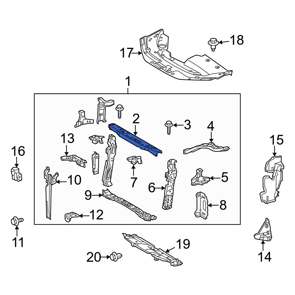 Lexus OE 5320875010 - Front Radiator Support Tie Bar
