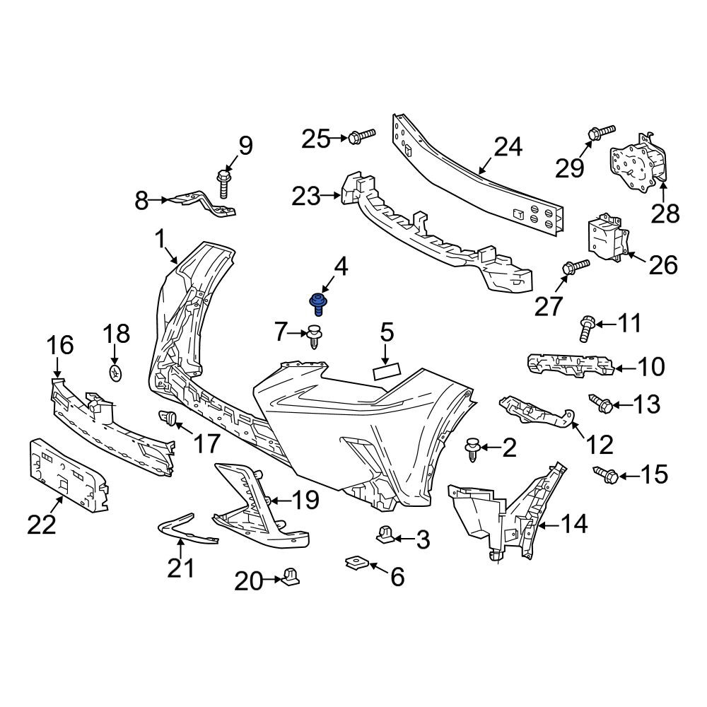 Lexus OE 90119A0098 - Bumper Cover Bolt