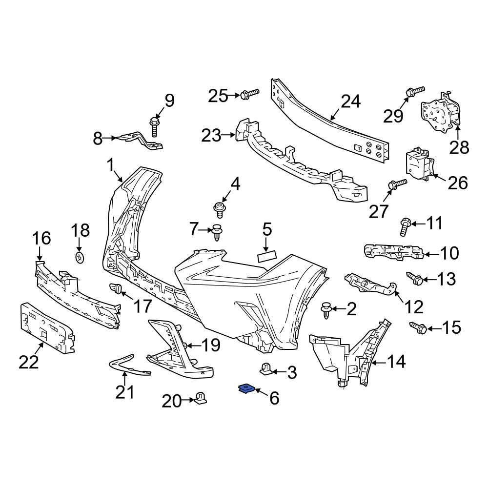 Lexus OE 5218833040 - Bumper Cover Nut