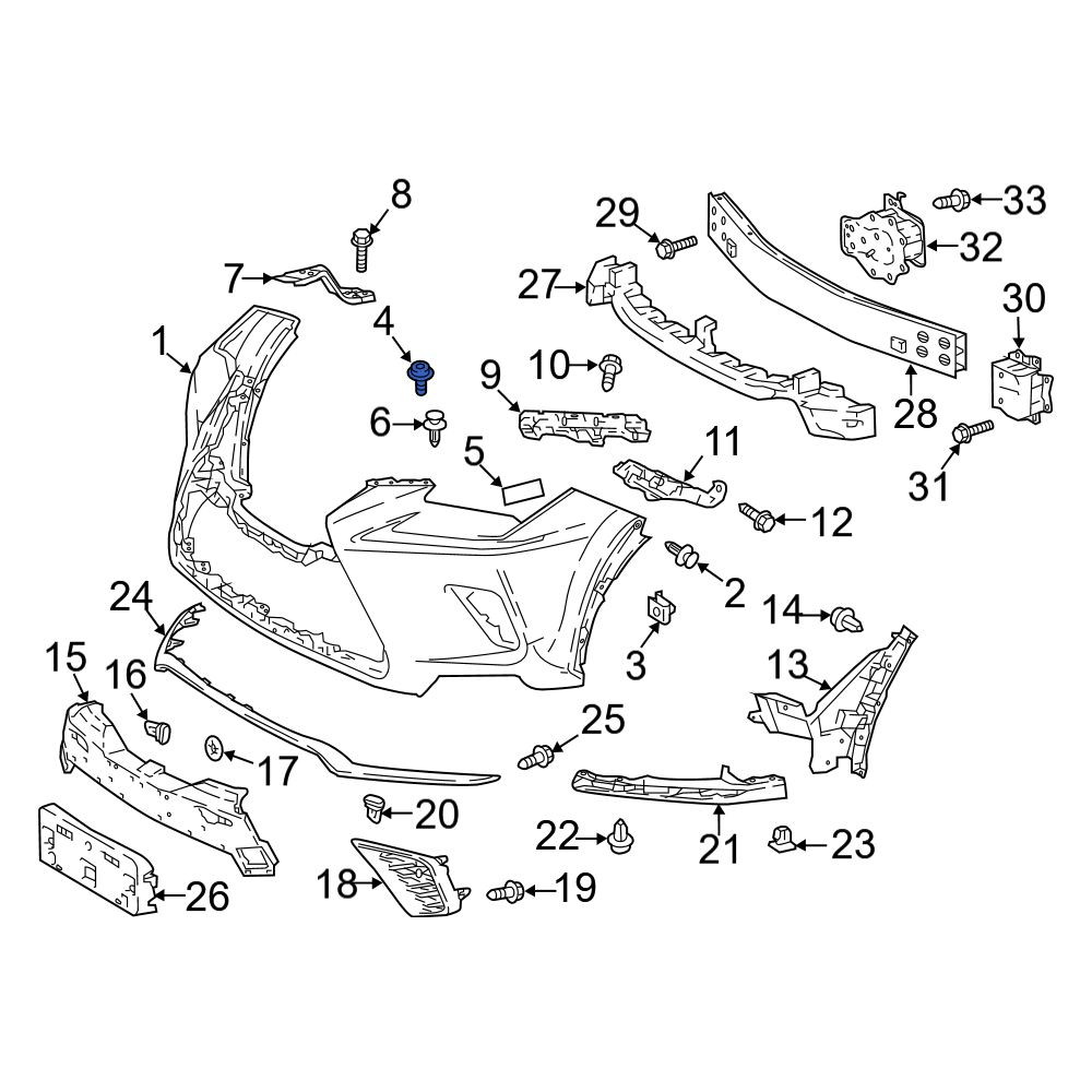 Lexus OE 90119A0098 - Bumper Cover Bolt