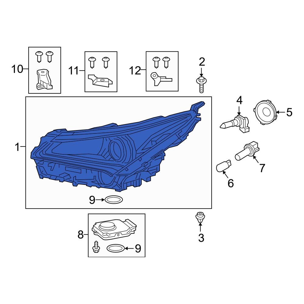 Lexus OE 8107078030 - Front Left Headlight