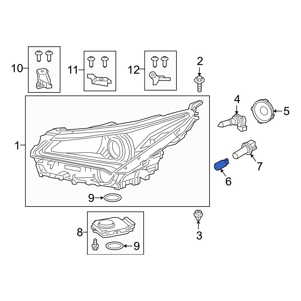 Lexus OE 9098111069 - Front Side Marker Light Bulb
