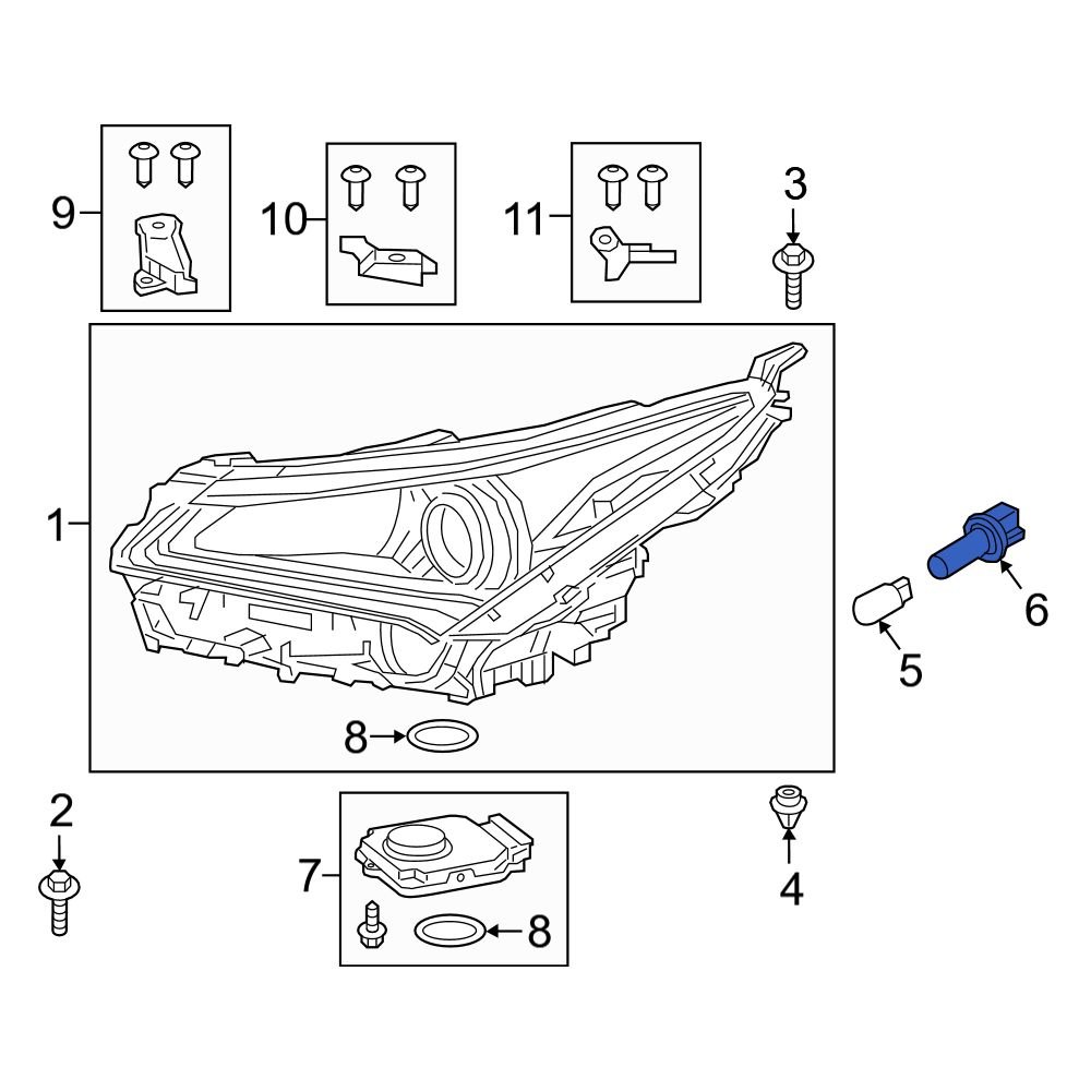 Lexus OE 9007560089 - Front Side Marker Light Socket