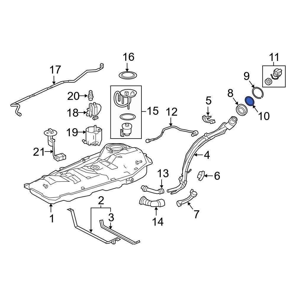 Lexus OE 7739102040 - Inner Fuel Filler Housing Retaining Ring