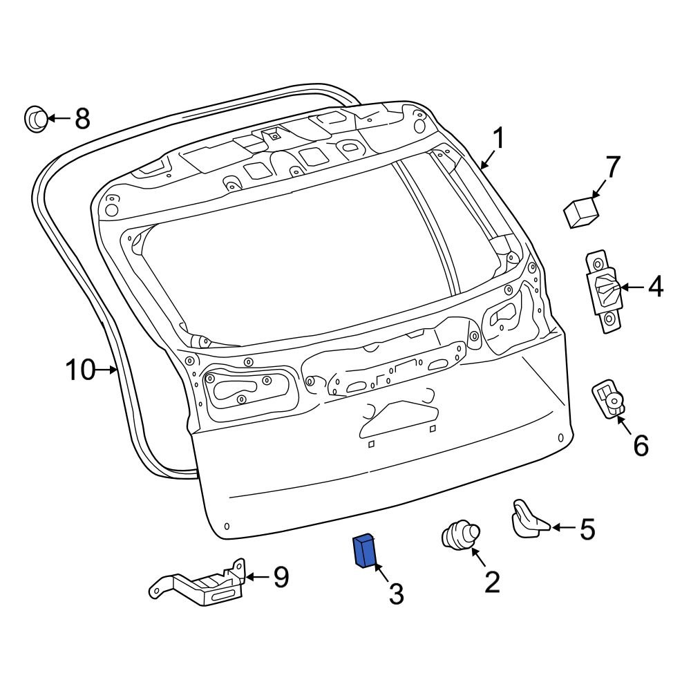 Lexus OE 7512930010 - Rear Deck Lid Stop Buffer
