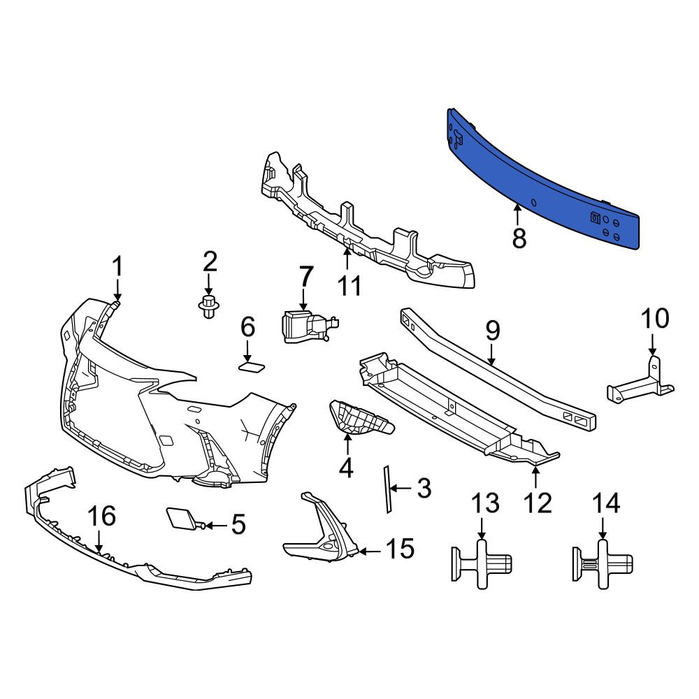Lexus OE 52021F6010 - Front Bumper Impact Bar