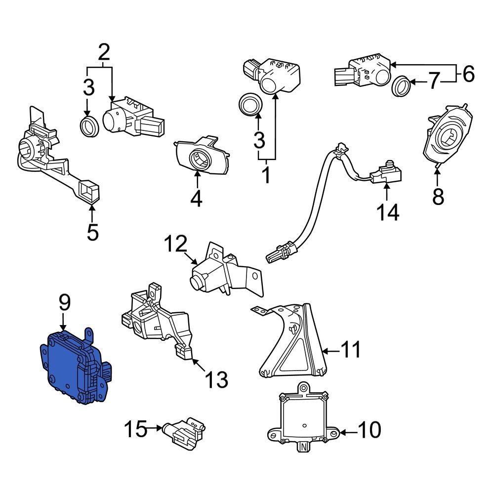 Lexus OE 88210F6010 - Front Cruise Control Distance Sensor