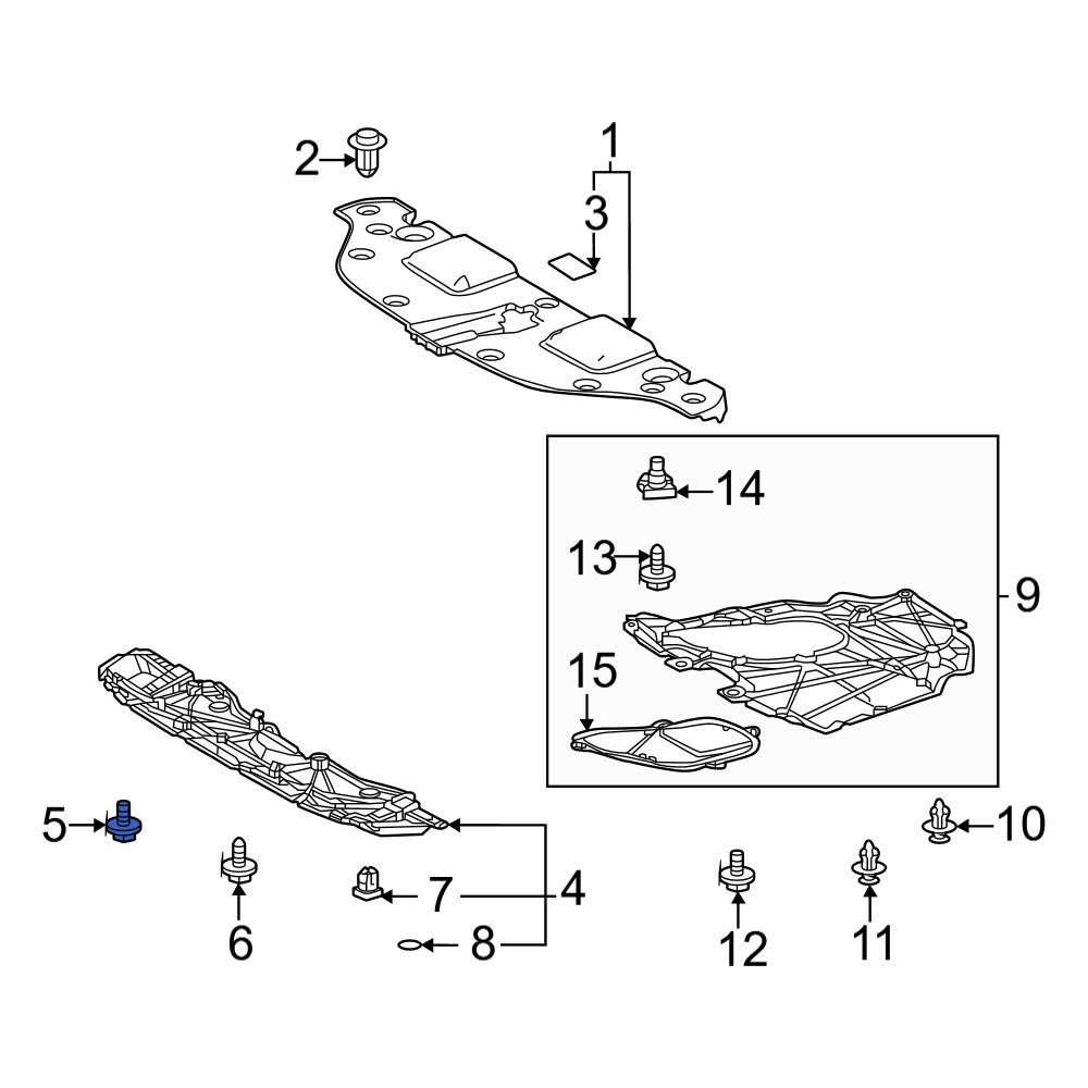 Lexus OE 90119A0451 - Mud Guard Bolt