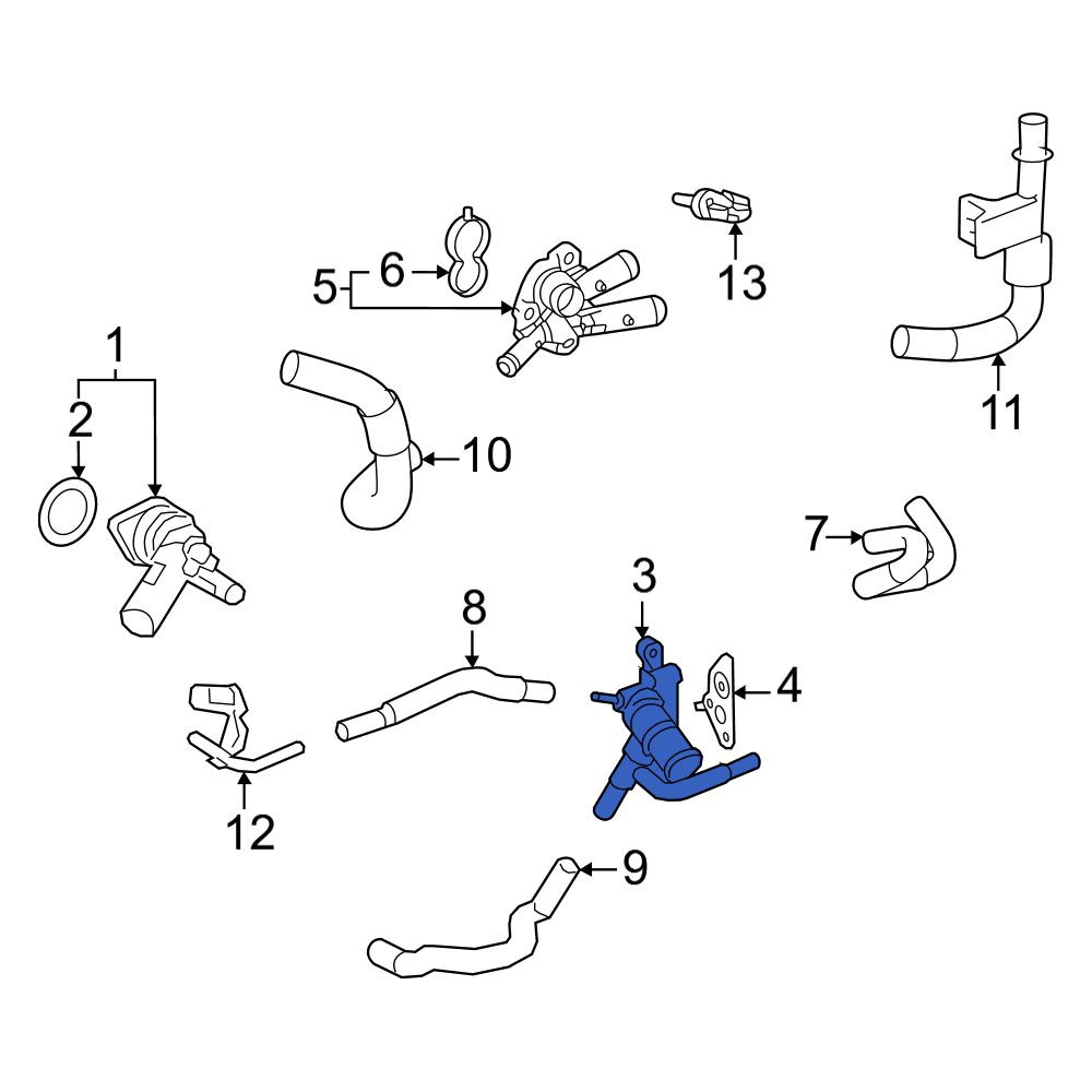 Lexus OE 16331F0050 - Engine Coolant Outlet Flange