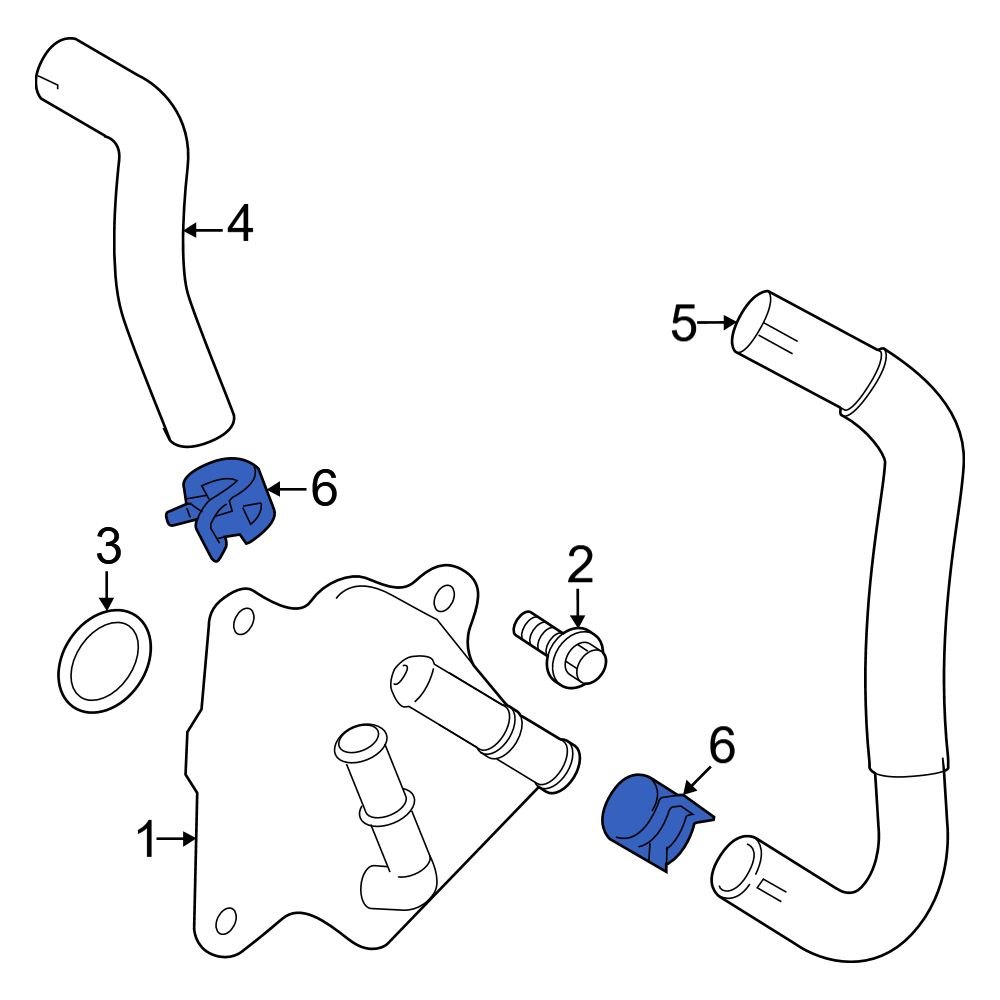 Lexus OE 9046715022 - Front Engine Coolant Bypass Pipe Clamp