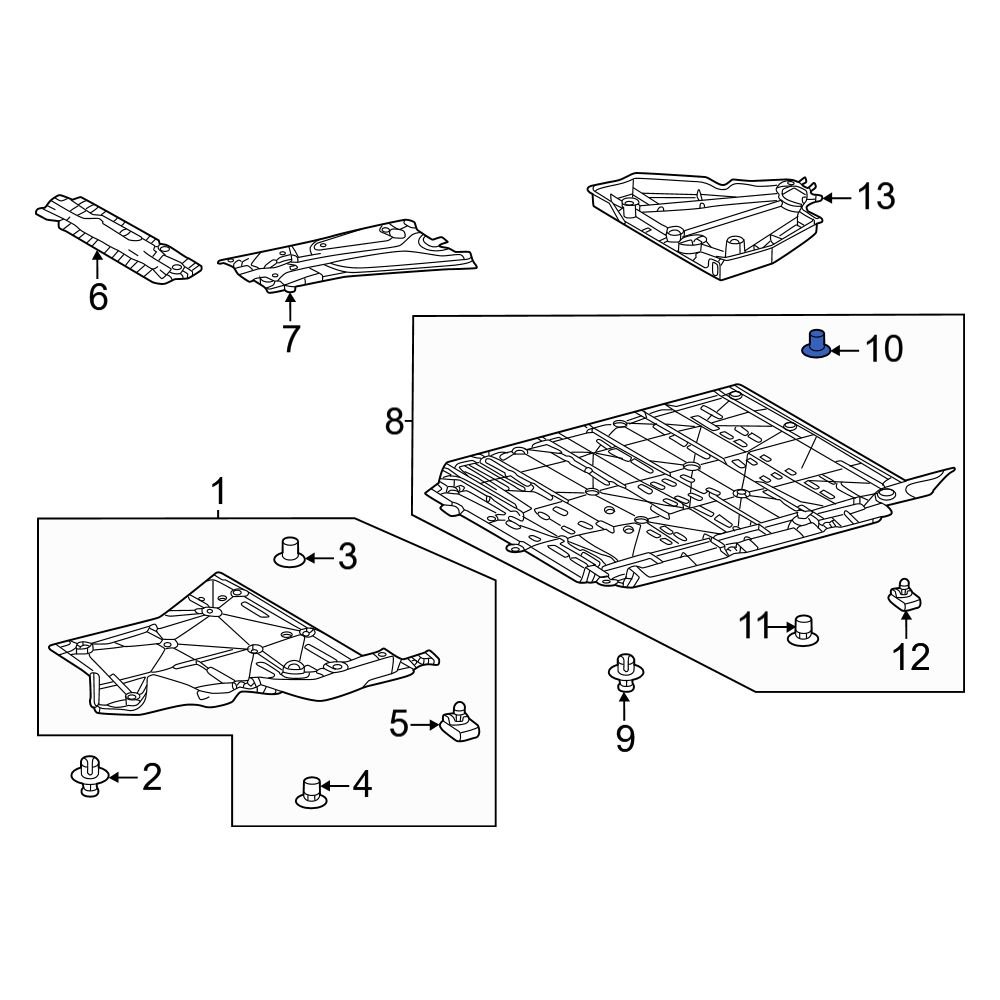Lexus OE 9046707220 - Trunk Trim Panel Clip