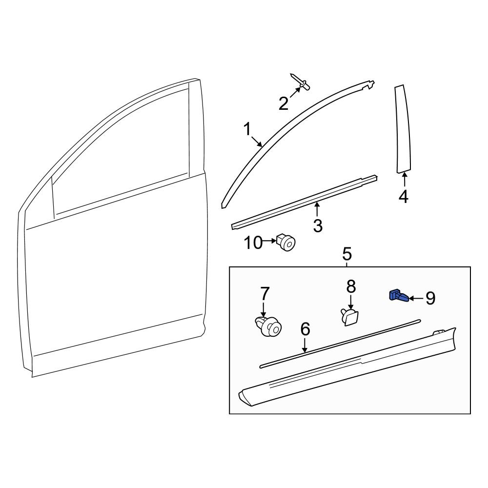 Lexus OE 9046705170 - Wheel Arch Molding Clip