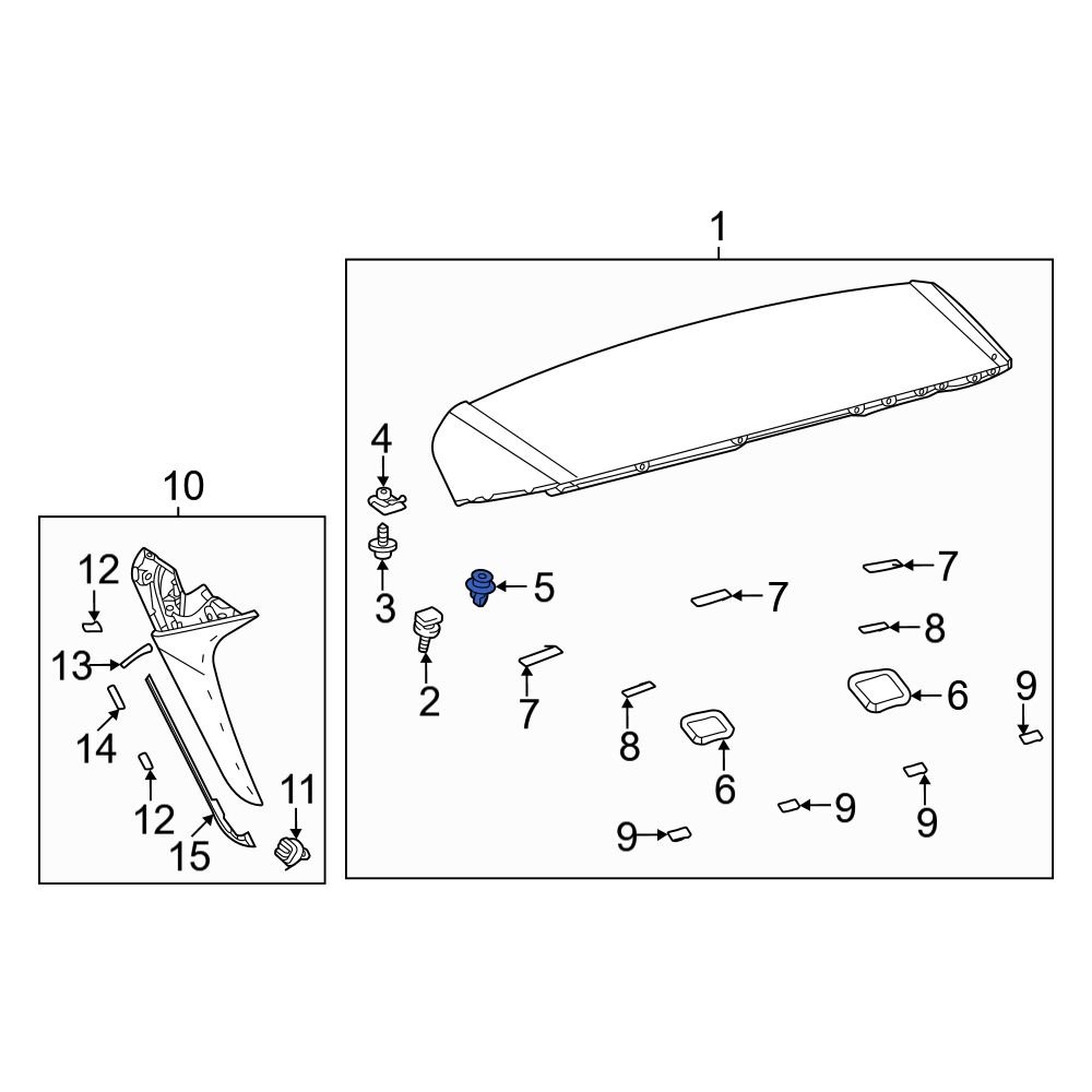 Lexus OE 9046709232 - Upper Body A-Pillar Trim Panel Clip