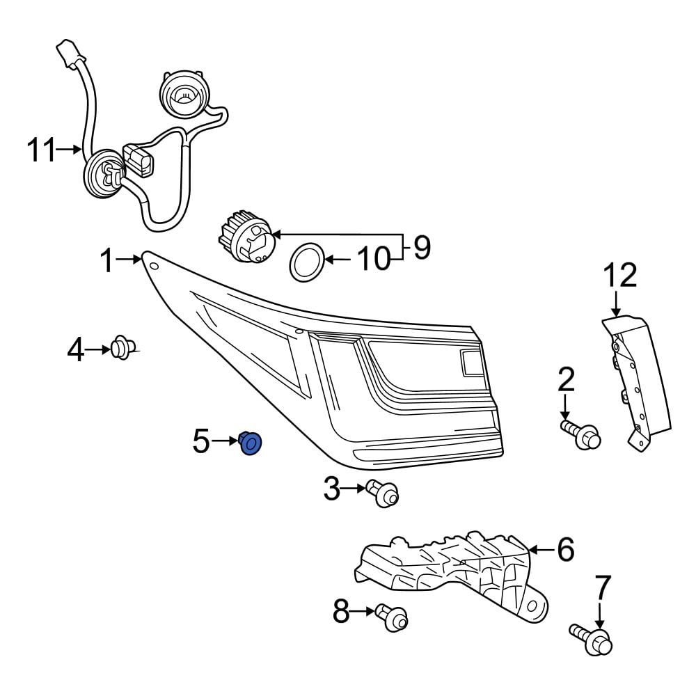 Lexus OE 814960E020 - Lower Tail Light Clip