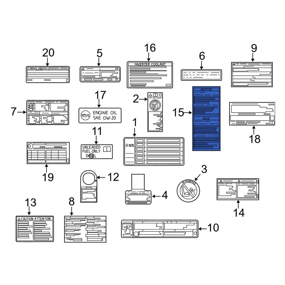 Lexus OE 4199208010 - Engine Decal