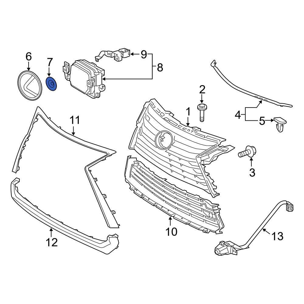 Lexus OE 9018306031 - Grille Emblem Nut