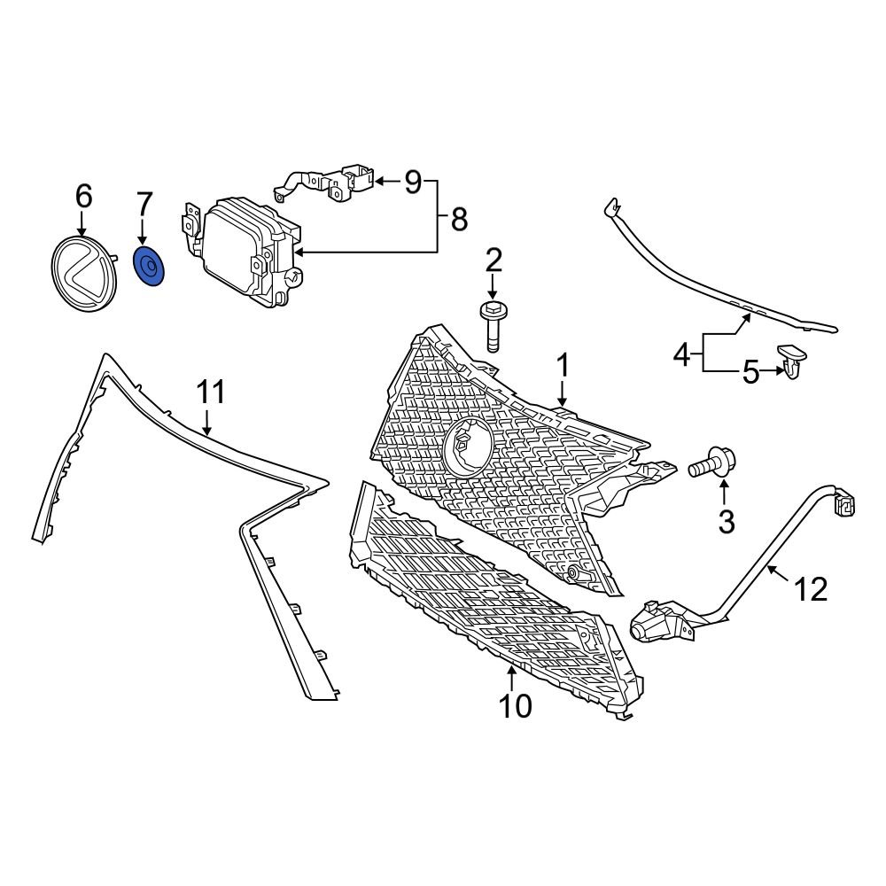 Lexus OE 9018306031 - Grille Emblem Nut