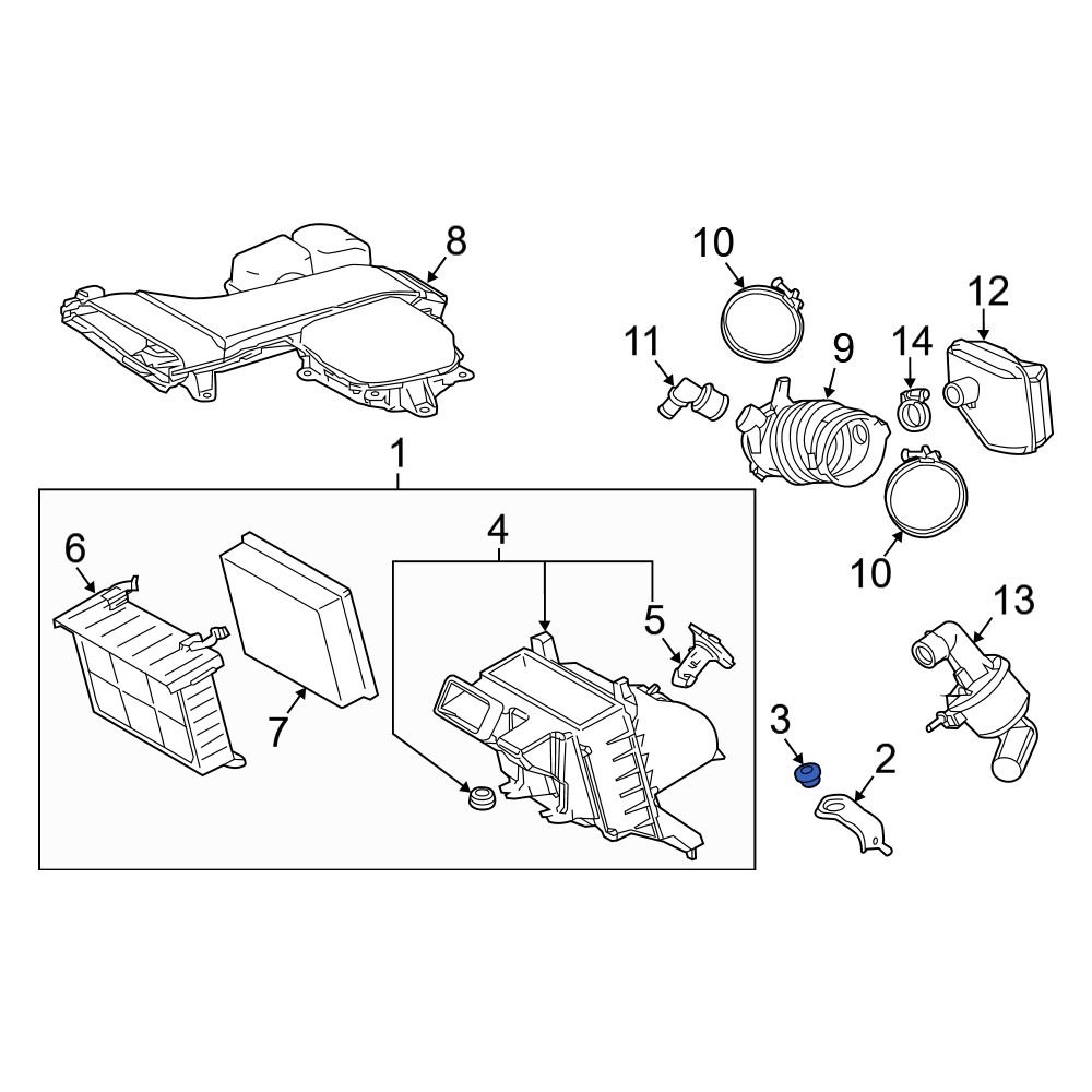 Lexus OE 9048018006 - Air Filter Housing Grommet