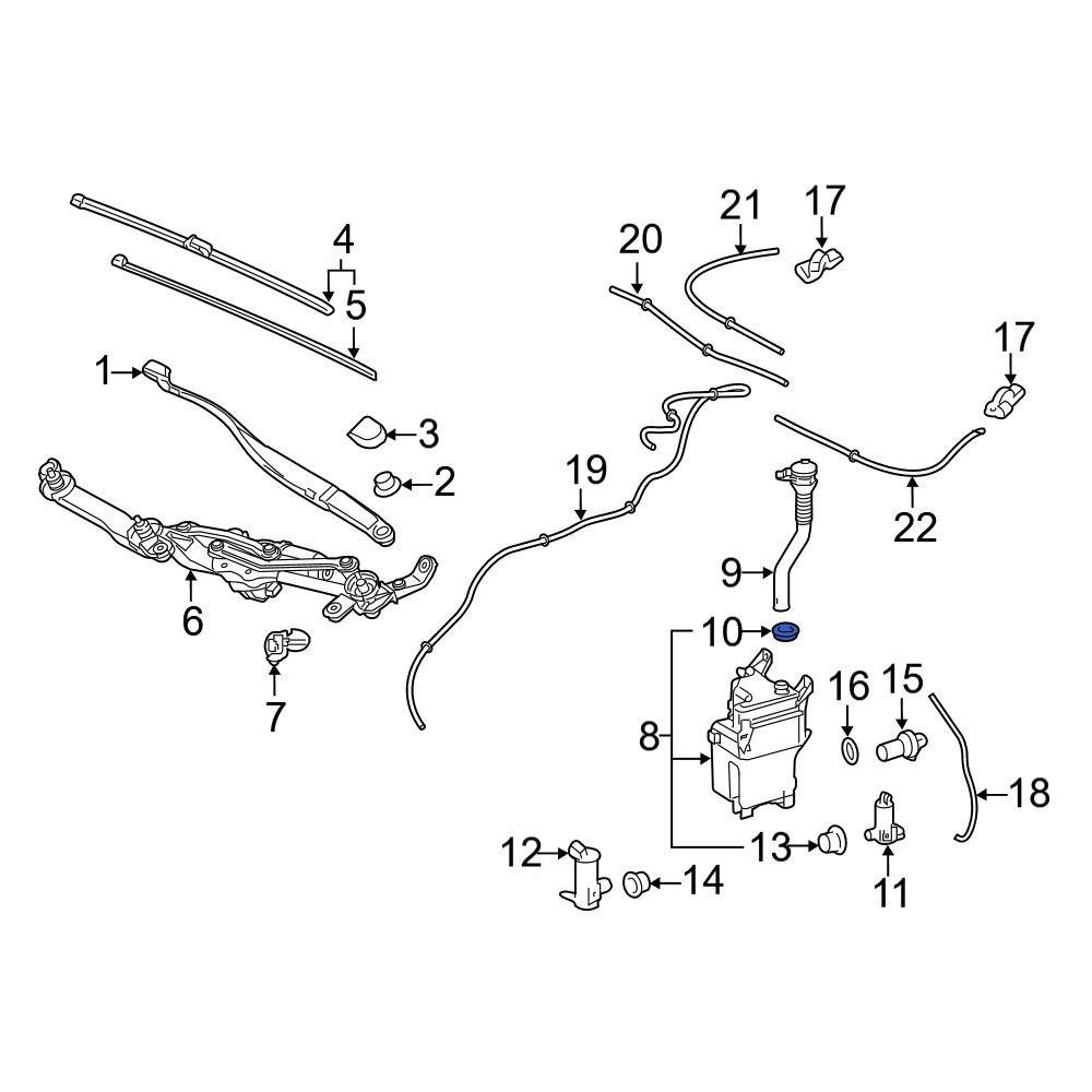 Lexus OE 8533630160 - Washer Fluid Reservoir Mounting Grommet