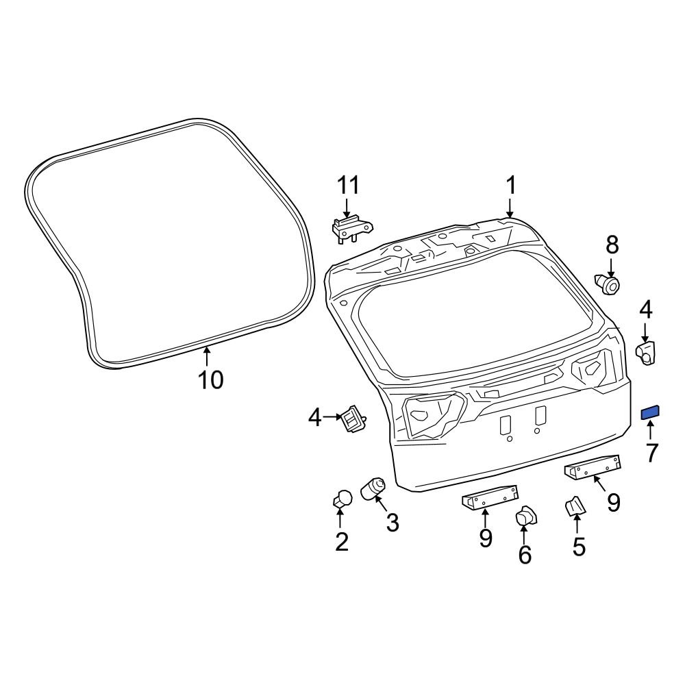 Lexus OE 7512930010 - Rear Deck Lid Stop Buffer