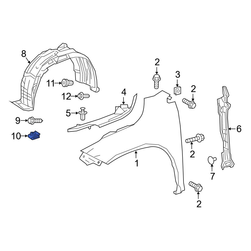 Lexus OE 9018906150 - Fender Liner Nut
