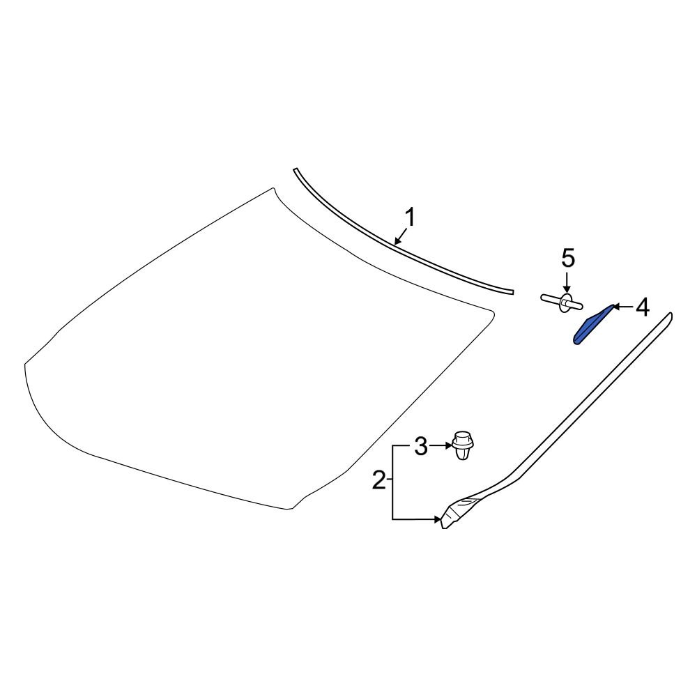 Lexus OE 7554530170 - Windshield Molding Clip