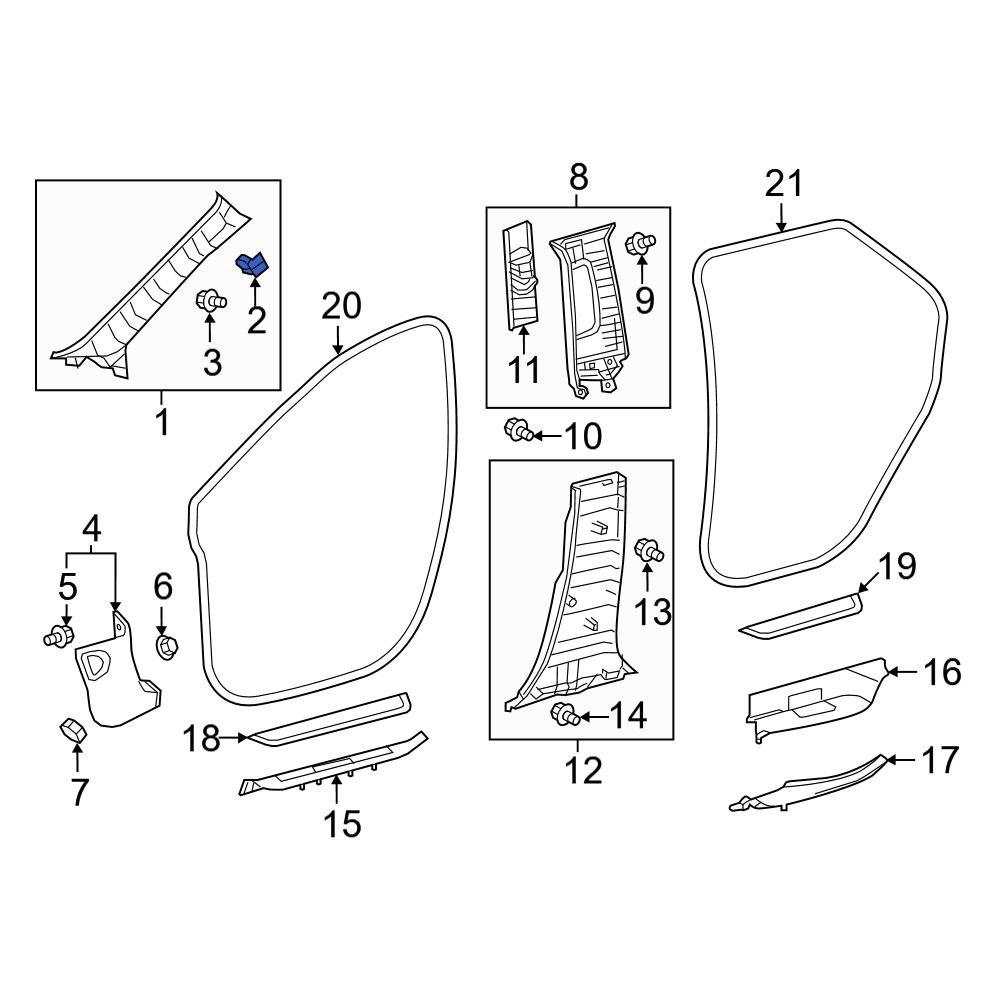 Lexus OE 9046708225 - Wheel Arch Molding Clip