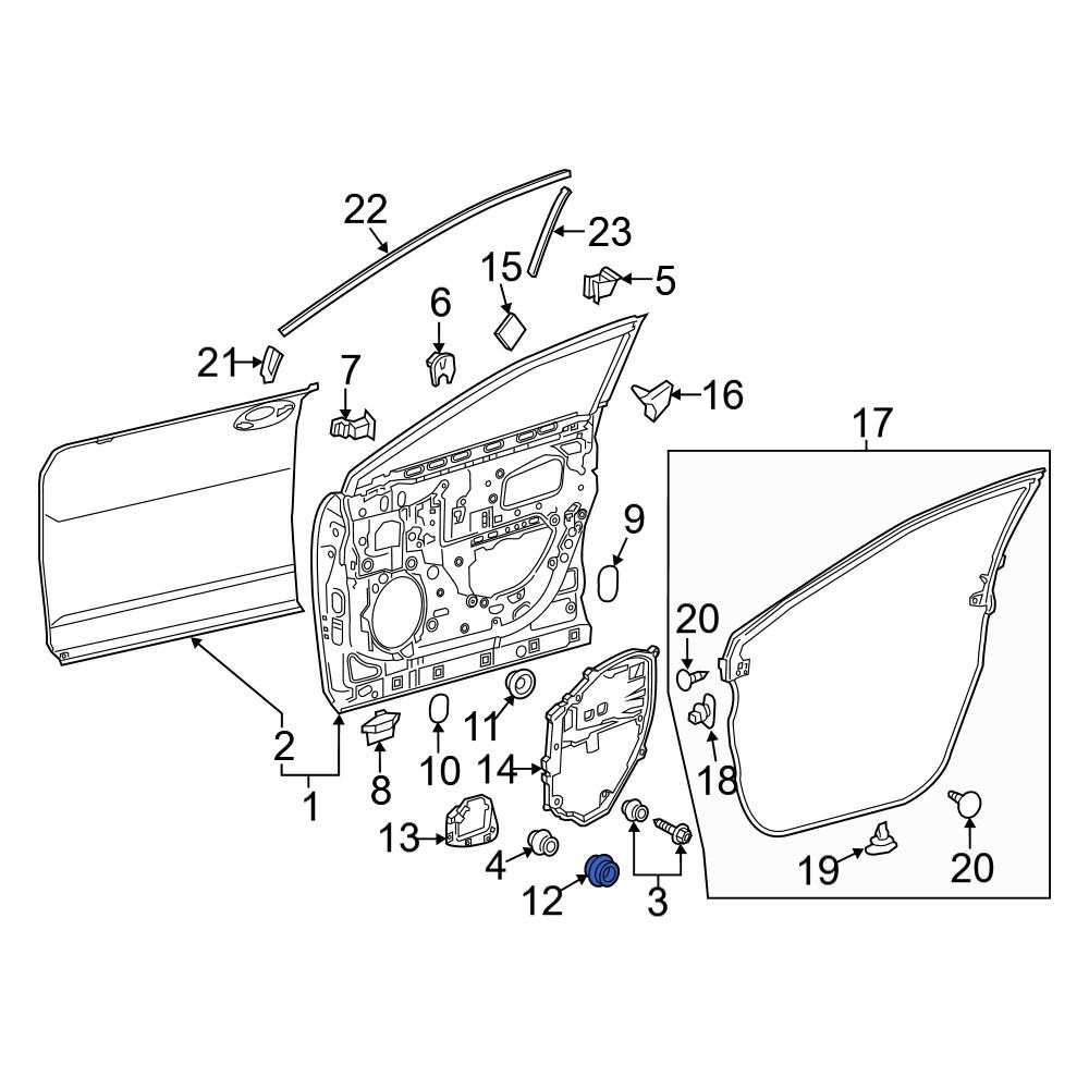 Lexus OE 9095001506 - Front Door Plug