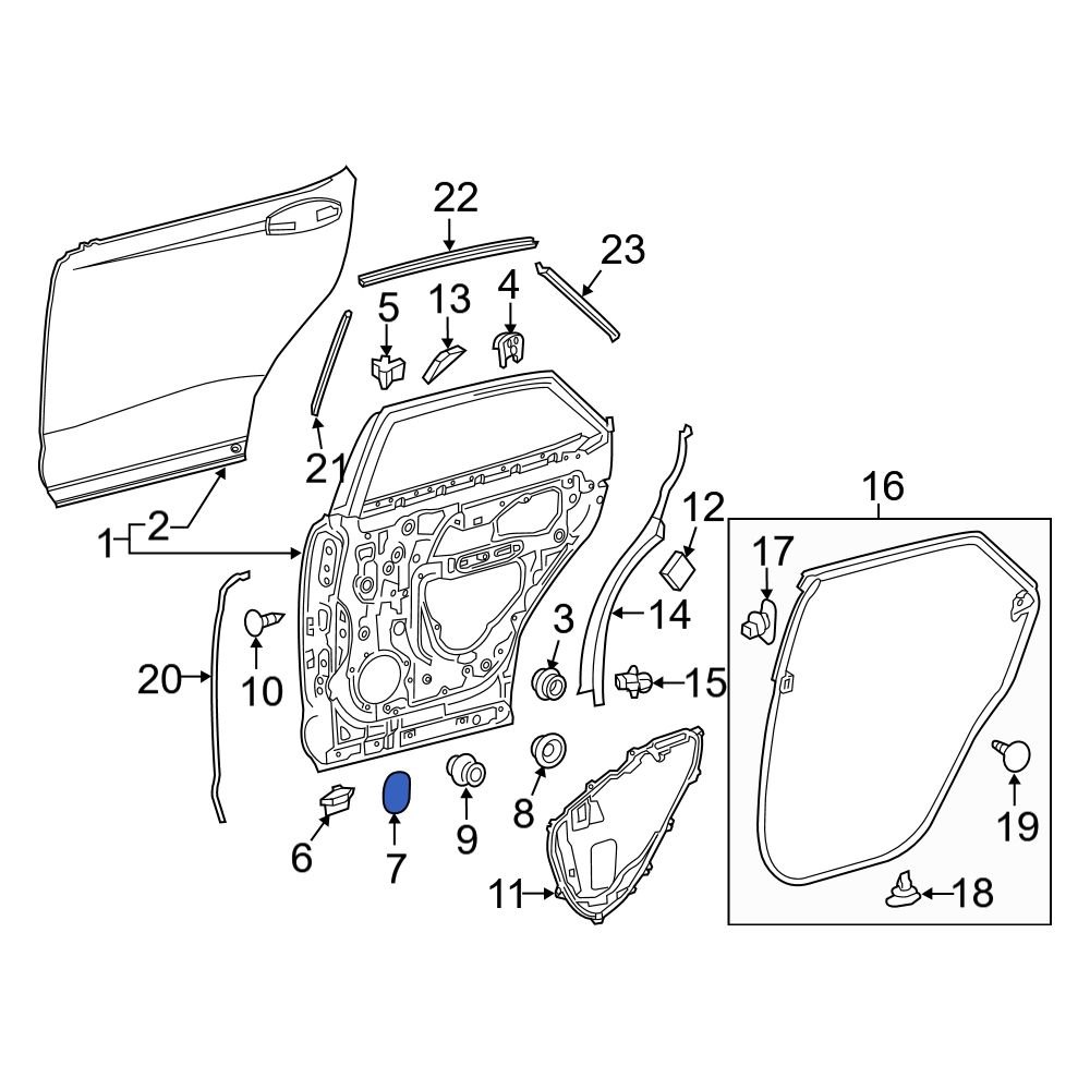 Lexus OE 9095001A02 - Front Door Plug