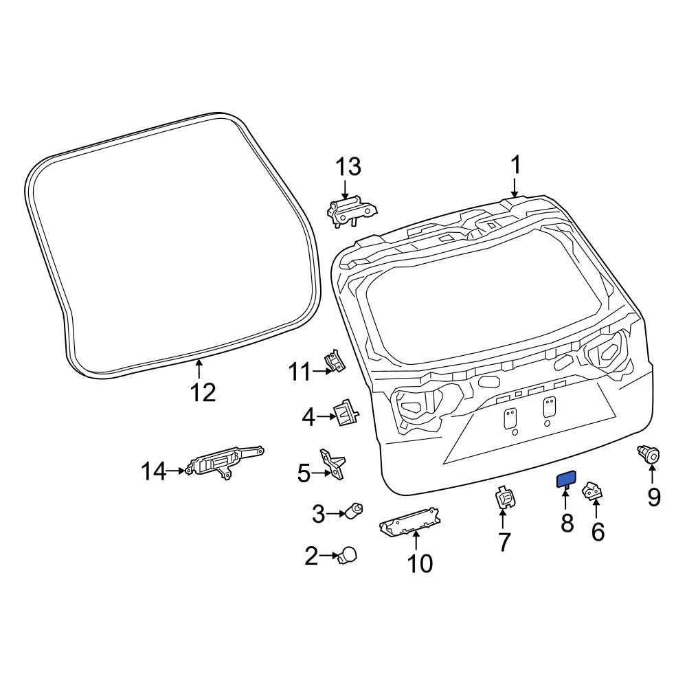 Lexus OE 7512930010 - Rear Deck Lid Stop Buffer